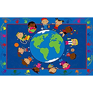 KidCarpet.com World Character Classroom Rug, 7'6" x 12' Rectangle Multicolored