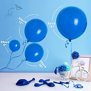 Henviro Royal Blue Party Balloons - 100 Pcs 5/10/12/18 Inch Balloons Helium Quality Latex Balloons As Birthday Party Balloons/Graduation Balloons/Valentines Day Balloons/Baby Shower/Wedding