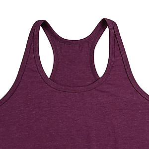 LOOKFACE Women Racerback Graphic Tank Tops Cute Cami Shirt Wine Red Medium