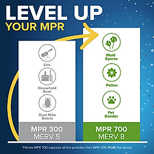 Filtrete 14x24x1 AC Furnace Air Filter, MERV 5, MPR 300, Capture Unwanted Particles, 3-Month Pleated 1-Inch Electrostatic Air Cleaning Filter, 6-Pack (Actual Size13.81x23.81x0.81 in)