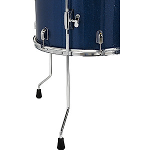 PDP By DW Center Stage Complete Drumkit, 5 Drum Set, Royal Blue Sparkle, 7x10, 8x12, 12x14 Floor, 14x20 Kick, 5x14 Snare (PDCE2015KTRB)