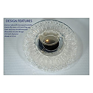 Hairbine Hair Drain Catcher - for Tub and Shower Pop-up Stopper drains, Pet Hair & Debris Trap/Stopper for Bathrooms - Drain Cover & Protector - Fight Clogs & Buildup - Patent Pending