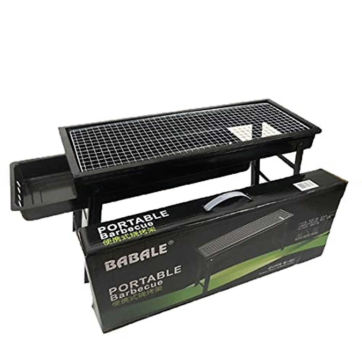 Xicennego Portable Charcoal Grill Outdoor Grill With Handle Foldable BBQ Grill For Picnic Beach Terrace Backyard Barbecue(Large)