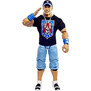 WWE John Cena Top Picks Elite Collection Action Figure with Entrance Shirt, 6-inch Posable Collectible Gift for WWE Fans Ages 8 Years Old & Up