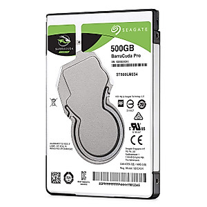 Seagate BarraCuda Pro 500GB Internal Hard Drive Performance HDD – 2.5 Inch SATA 6Gb/s 7200 RPM 128MB Cache for Computer Desktop PC Laptop, Data Recovery (ST500LM034) (Renewed)