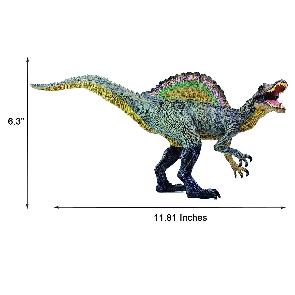 Gemini & Genius Dinosaur Toys for 3 4 5 6 7 Year Old Boys, Spinosaurus with Movable Jaw Dino Action Figure, Cool Birthday Cake Topper, Party Gift, Home Decoration for Kids