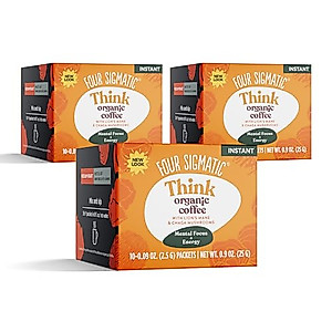 Four Sigmatic Mushroom Mix Coffee Lion's Mane | Think | Pack of 3 (30 Packets Total)