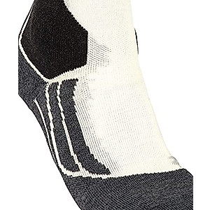 FALKE Women's SK2 Wool Ski Socks, Merino, Knee High, Mid Weight, Breathable Quick Dry, Warming Winter Athletic Sock, White (Off-White 2040), 6.5-7.5, 1 Pair