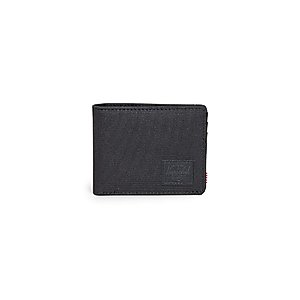 Herschel unisex adult Roy Rfid Bi Fold Wallet, black, One Size US
