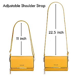 Roulens Small Crossbody Bag for Women,Cell Phone Purse Women's Shoulder Handbags Wallet Purse with Credit Card Slots