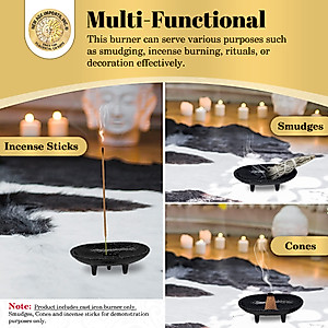 Cast Iron Incense Burner 4" L 2" H, Ideal for smudging, Incense Burning, Ritual Purpose, Decoration etc. (4" L)