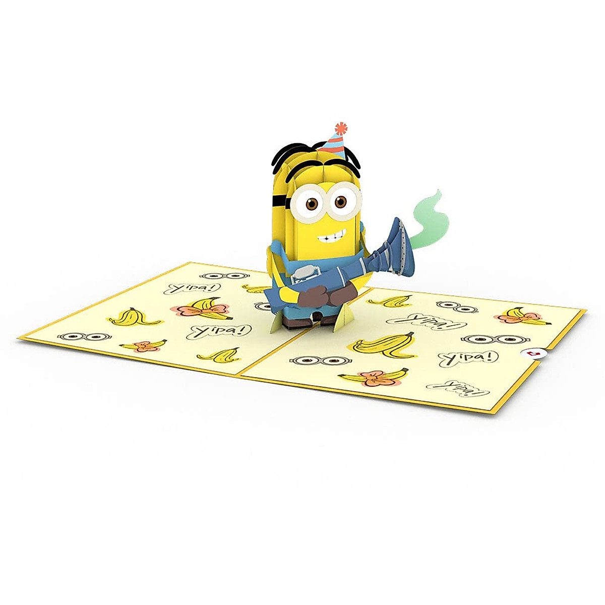 Lovepop Pop-Up Despicable Me Card - 3D Kids Happy Birthday Greeting Card for Boys, Girls - Yipa - 5" x 7" Minions Card - Blank Note Card & Envelope Included