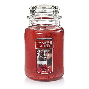 Yankee Candle Kitchen Spice Scented, Classic 22oz Large Jar, Single Wick, Over 110 Hours of Burn Time, Ideal for Home and Celebrations