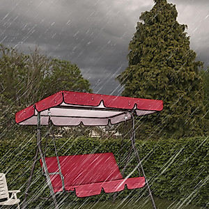 dsbdrki Garden Swing Canopy Replacement Waterproof Swing Seat Canopy Cover Heavy Duty Garden Swing Cover for Outdoor Porch Swings