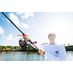 PENN Passion Spinning Reel and Fishing Rod Combo, Black Pink