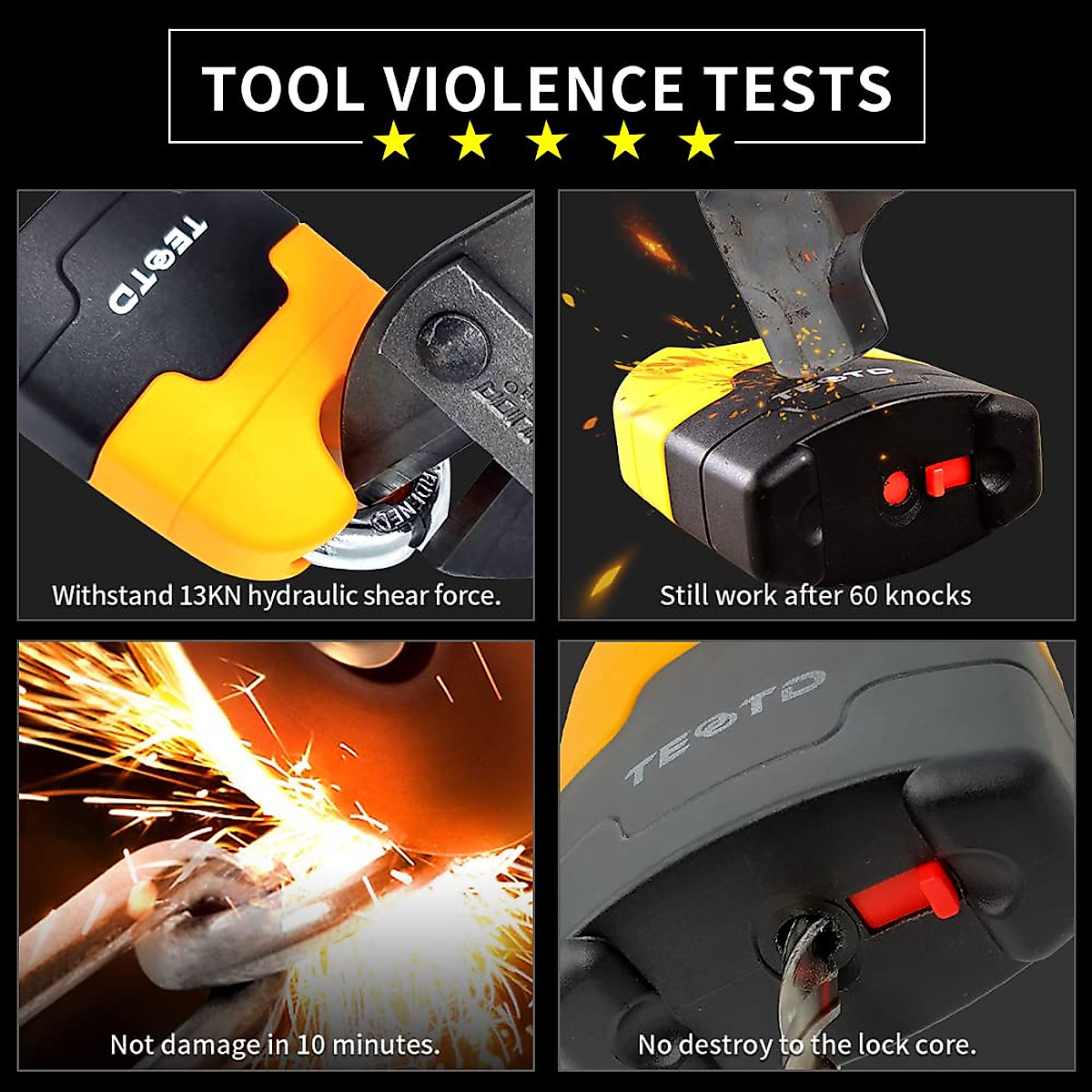 Motorcycle Lock Chain Lock 5.3feet/160cm Long Heavy Duty Anti-Theft Bike Chain Locks Security 10mm Thick Chain with Bright-Colored Lock 4 Keys for Motorcycles,Generator,Containers(8.6lbs)