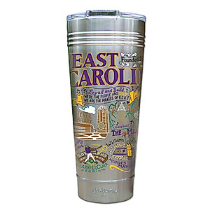 Catstudio East Carolina University Collegiate Thermal Tumbler | Triple Wall Insulation With Non Slip Bottom | Great College Travel Cup for Water, Coffee, Tea, or Smoothies