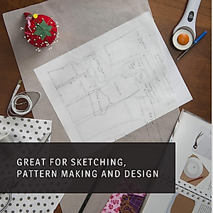 Bienfang Sketching & Tracing Paper Roll, White, 12 Inches x 50 Yards