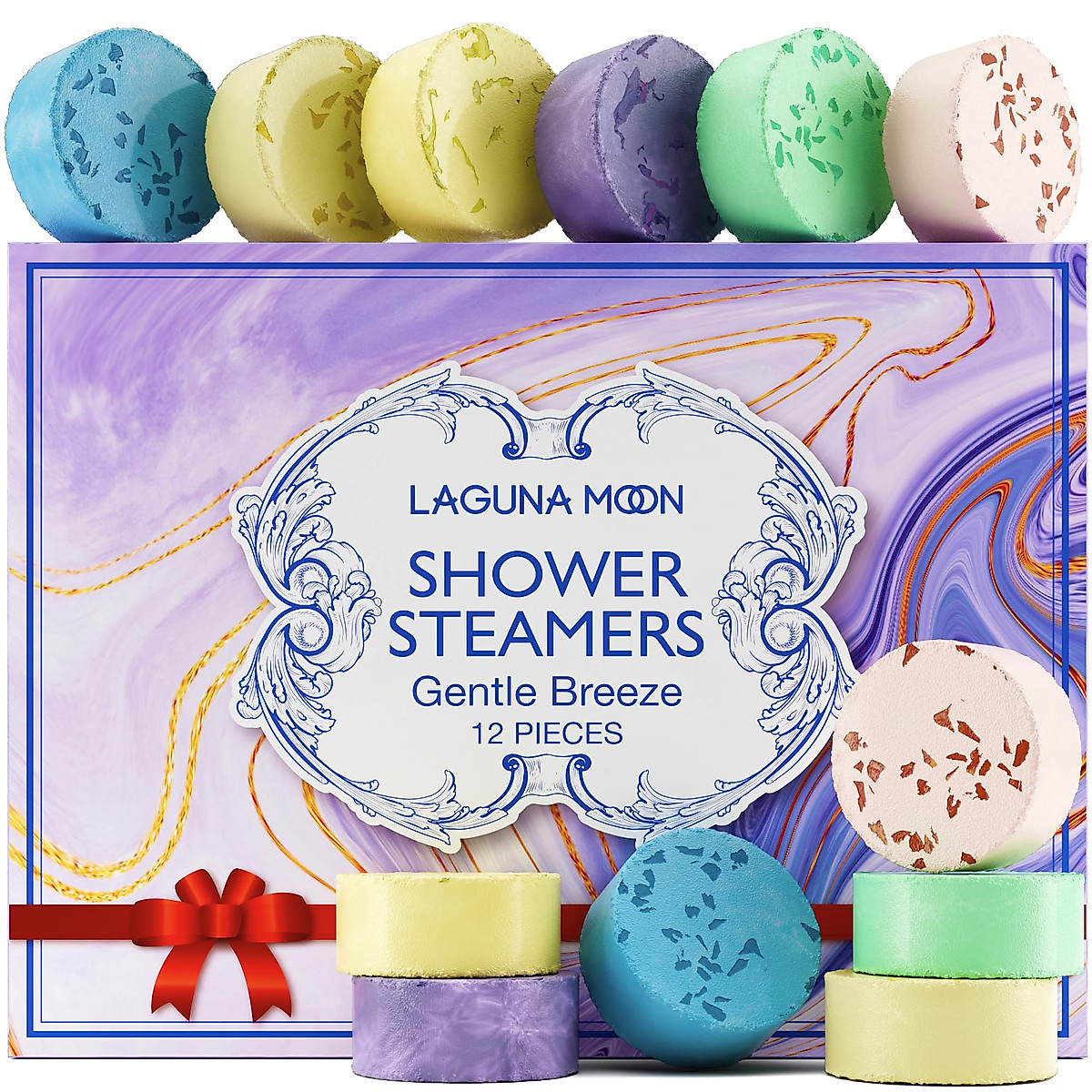 𝐎𝐑𝐆𝐀𝐍𝐈𝐂 Aromatherapy Shower Steamers - 12pc Variety Pack Pure Essential Oil Bombs - Self Care, Nasal Relief, Relaxation, Pampering Vapor Shower Tablets for Home Spa, Gifts for Men, Women, Moms