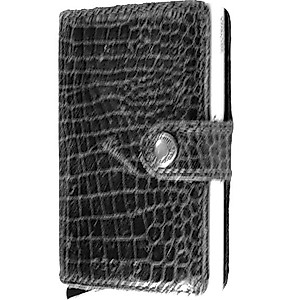 Secrid mini wallet leather amazon black, Very Slim Credit Card Wallet / with RFID protection, with one click all cards slide out gradually