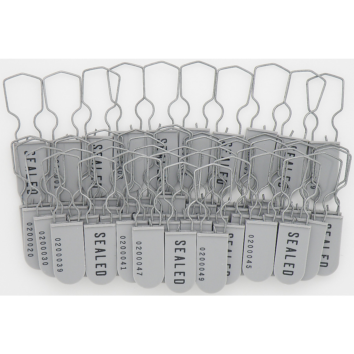 Electric Meter Security Seal Wire Padlock Pack of 50 (Grey)