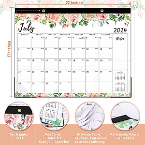 2023-2024 Desk Calendar - Jan 2023 - Jun 2024, 18 Months Large Monthly Desk Calendar, 22" x 17", Desk Pad, Large Ruled Blocks, to-do Lists & Notes, Best Desk/Wall Calendar for Planning or Organizing