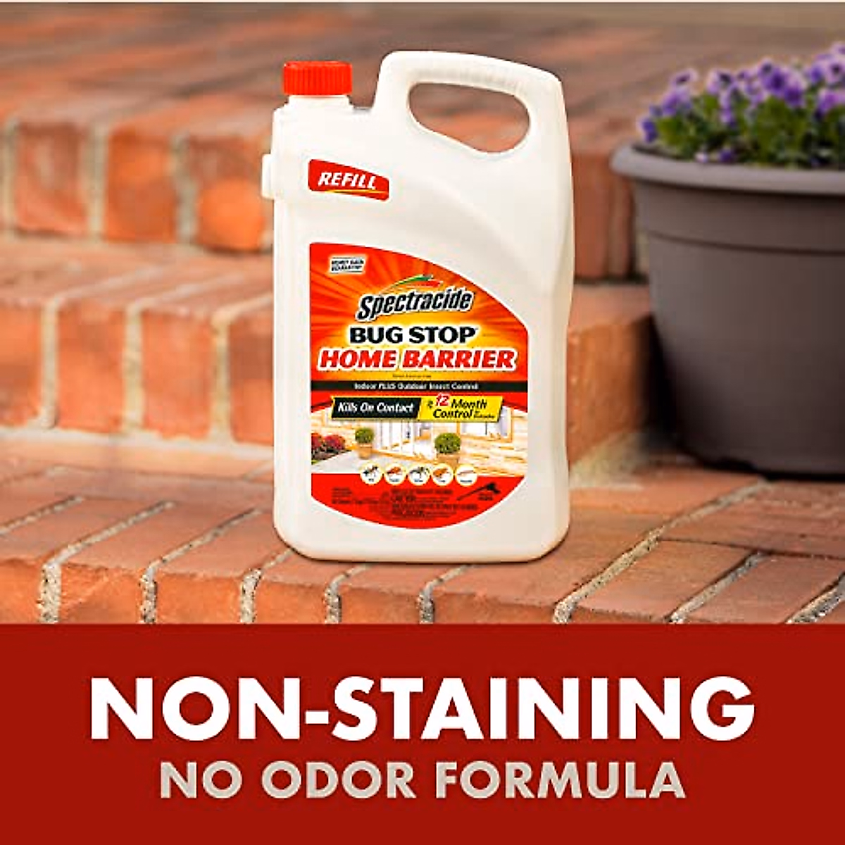Spectracide Bug Stop Home Barrier Spray, Kills Ants, Roaches and Spiders On Contact, Indoor and Outdoor Insect Control, 1.33 Gallon