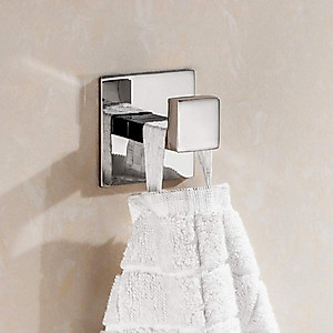 Celbon Stainless Steel Bathroom Towel Hook Self Adhesive Robe Coat Hook in Bathroom,No Screw Need and Chrome Finish …