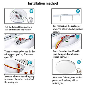 Airand 5000K LED Ceiling Light Flush Mount 18W 1650LM Round LED Ceiling Lamp for Kitchen, Bedroom, Bathroom, Hallway, Stairwell, 9.5'', Waterproof IP44, 80Ra, 150W Equivalent (Daylight White)…