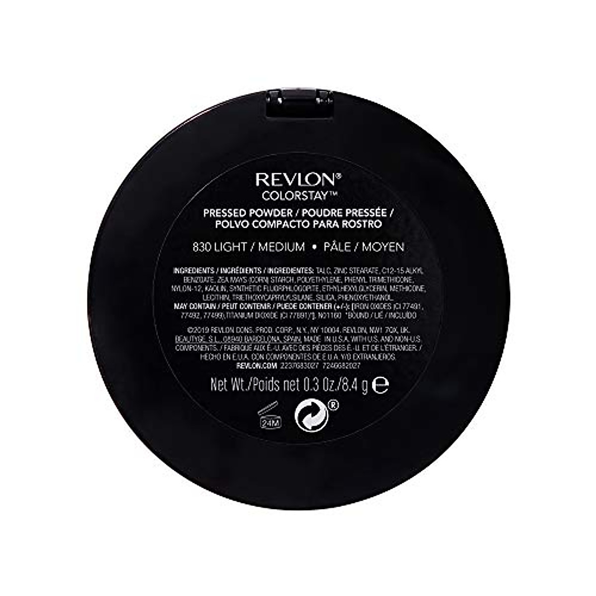 REVLON ColorStay Pressed Powder, Longwearing Oil ,Fragrance Free, Noncomedogenic Face Makeup, (830), Light/Medium, 0.3 Ounce