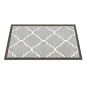 Well Woven Kings Court Brooklyn Trellis Modern Grey Geometric Lattice 2' x 3' Mat Accent Indoor/Outdoor Rug