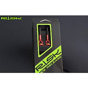 CYCEARTH 40.35g Titanium Bicycle QR Skewer lever MTB Road Bike Wheel Hub Ultralight Ti-Axis Carbon Fiber Handle Quick Release Skewer (Red)