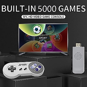 AKARSOLY Retro Game Console,4K HDMI Video Game System Built in 5000 Classic Games,Dual Game Controllers Wireless and Plug and Play Video Game Console.