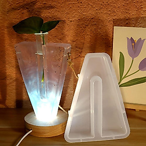 Resin Mold for Plant Propagation Station Test Tube Vase Silicone Mold Hydroponic Planter Epoxy Casting Molds for Home Office Desktop Decoration