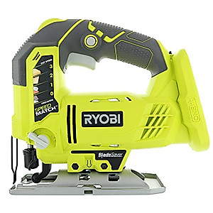 RYOBI One+ P5231 18V Lithium Ion Cordless Orbital T-Shaped 3,000 SPM Jigsaw (Battery Not Included, Power Tool and T-Shaped Wood Cutting Blade Only)