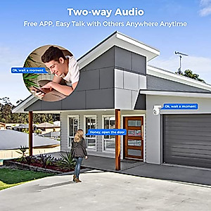 Hiseeu Security Camera Wireless Outdoor, 5MP Color Night Vision WiFi Surveillance Camera Pan/Tilt with Motion Detection/Siren/Light Alarm, 2-Way Audio, IP66 Weatherproof, Work with Echo Show