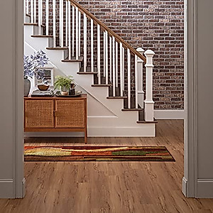 Mohawk Home New Wave Picasso Wine Abstract Runner Area Rug, 2'x5', Multi