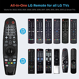 Universal Backlit Remote Control for All LG Smart TV Magic and Infrared Remote Compatible with All Models of LG TVs