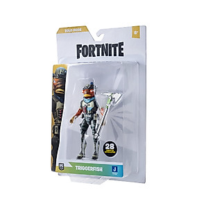Fortnite FNT0804 Solo Mode Core Triggerfish, 4-inch Highly Detailed Figure with Harvesting Tool, Styles Include Fennix, Riptide, Grotto Henchman, Sludge, and More. Collect