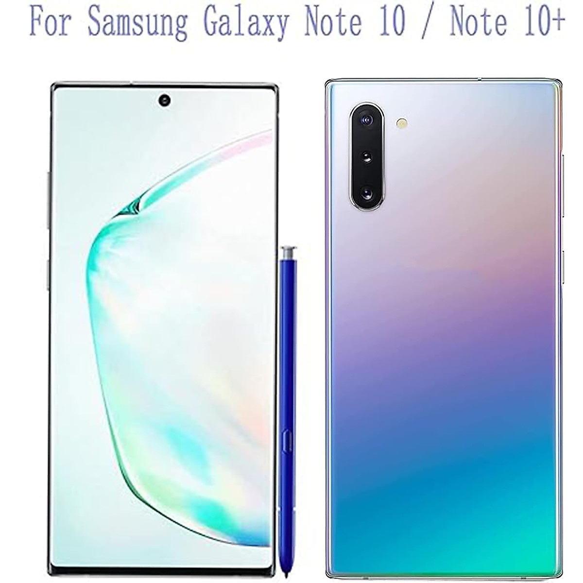 2 Pack Galaxy Note 10 Stylus Pen for Samsung Galaxy Note 10 S Pen, Replacement for Samsung Galaxy Note 10 / Note 10 Plus (Aura Glow Silver)