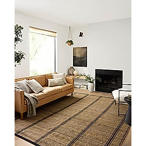Loloi Angela Rose Colton Collection CON-01 Natural/Black 7'-6'' x 9'-6'', .38" Pile Height, Area Rug