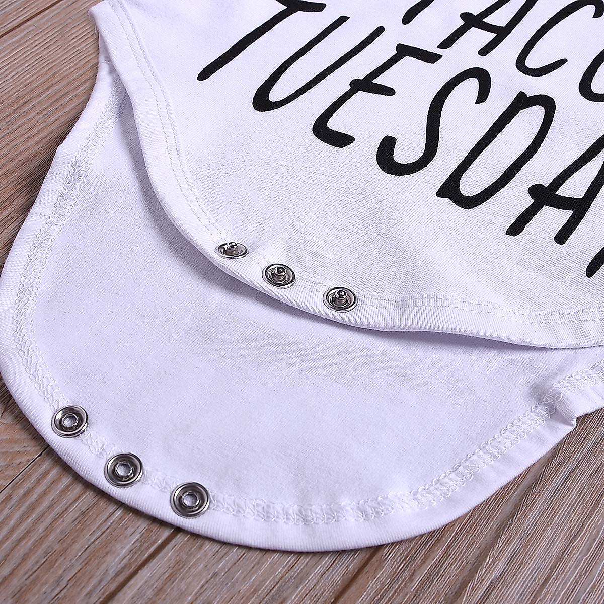 TROSJ 3Pcs Newborn Infant Baby Boy Girl Outfits Long Sleeve Letter Print Romper Tops +Rainbow Striped Pants + Headband Clothes Set (White, 6-12 months)