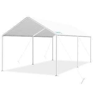 Quictent 10x20 ft Heavy Duty Carport Car Canopy Garage Outdoor Boat Shelter Party Tent-White