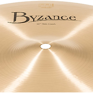 Meinl Cymbals Byzance 14" Traditional Thin Crash — Made in Turkey — Hand Hammered B20 Bronze, 2-Year Warranty (B14TC)