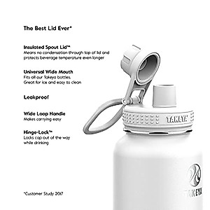 Takeya Actives Insulated Stainless Steel Water Bottle with Spout Lid, 40 Ounce, Cobalt