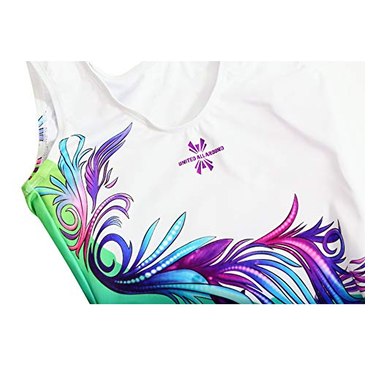 United All Around Turquoise Flower Ombre With Crystal Rhinestones #505 9-10 Years AXS