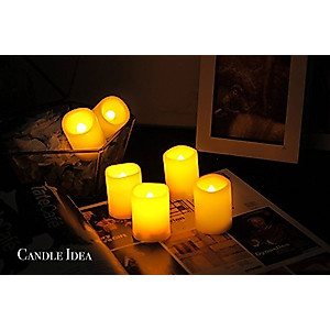 Flameless Flickering LED Votive Tealight Candles Battery Operated with Timer / 6 Hours On and 18 Hours Off Per Cycle, LED Tea Light Candles for Outdoor Halloween Pumpkin Light Christmas Decorations