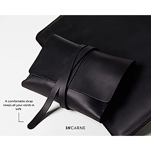 Laptop Sleeve Case & Cord Organizer Bag, Cable Tech Accessories Pouch, Charger Case, MacBook Pro 13 / Air M2 Case (MacBook Pro 13" 2016-2021 // Air 13” 2018-2021, Black)