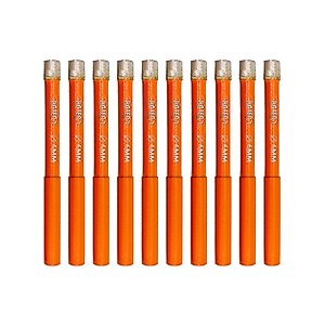 BGTEC Diamond Core Drill Bit, 10pcs 1/4" 6mm Welded Diamond Wet Drilling for Marble, Granite, Artificial Stone, Ceramic Tile