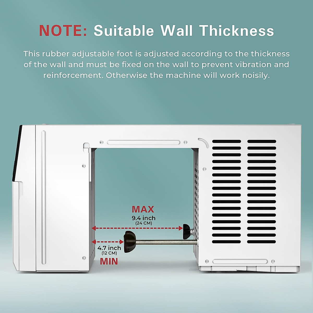 R.W.FLAME 12,000 BTU Window Air Conditioners, U-Shaped Air Conditioner Window Unit Cools up to 550 Sq. Ft, 6 Modes 24H Timer Energy-saving Window AC Units, Full Window View, Easy to Install, White